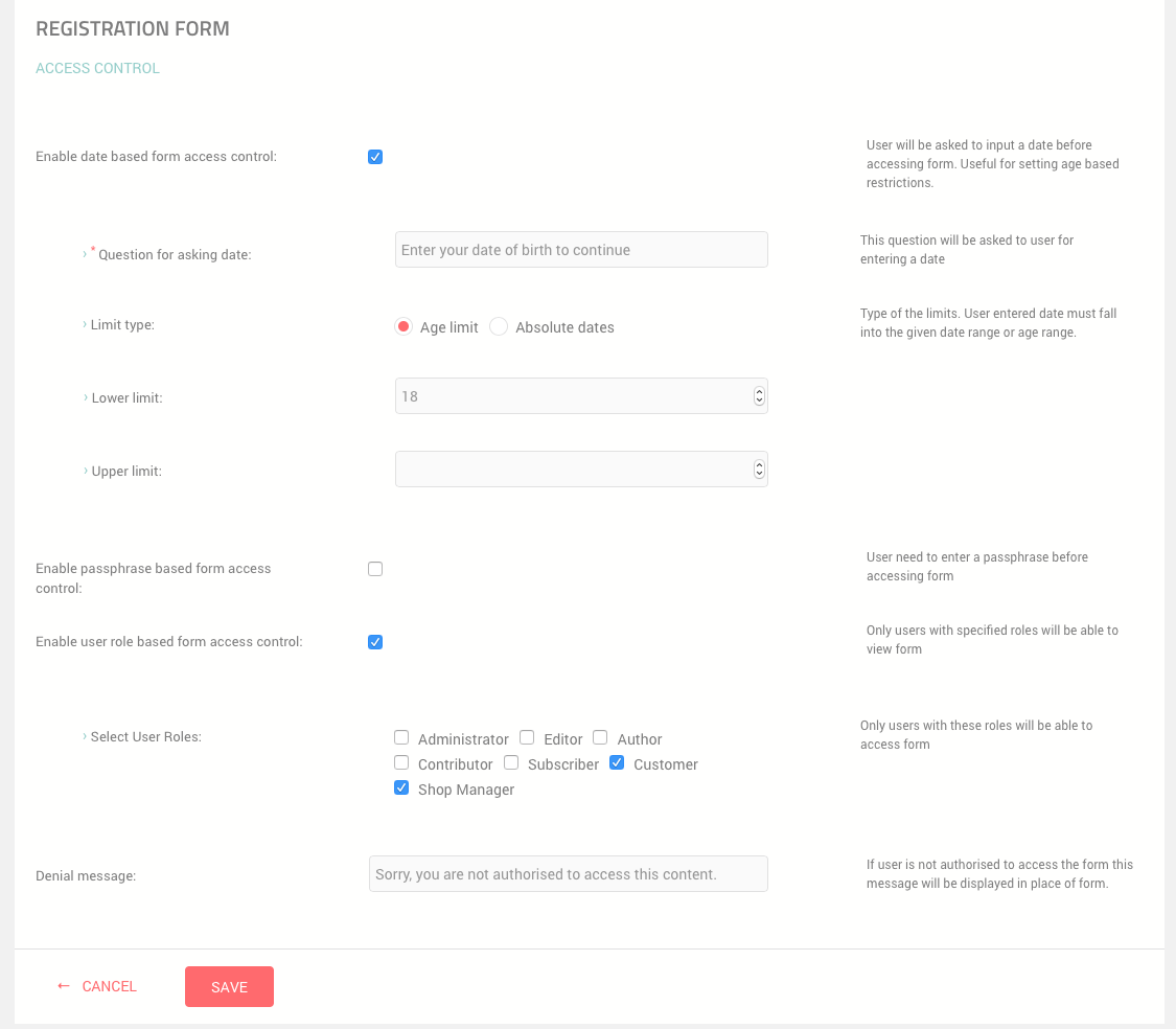 Access control - ProfileGrid
