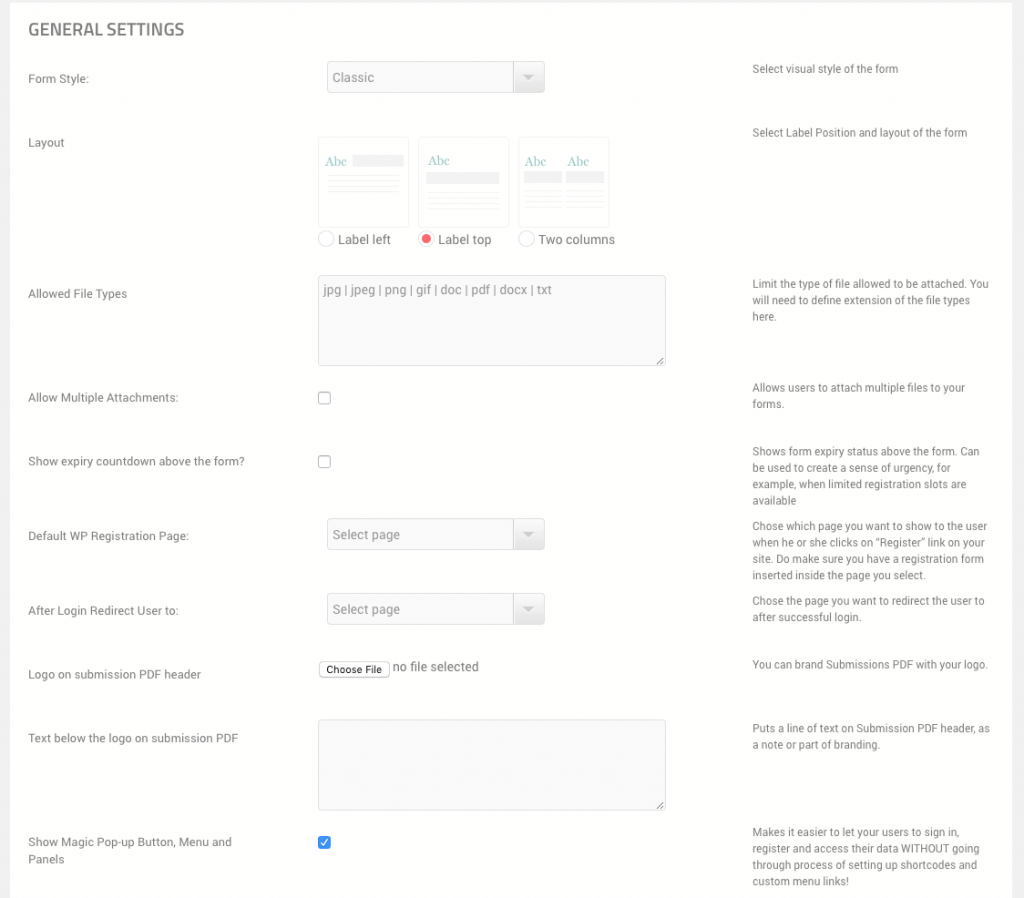 general-settings - ProfileGrid