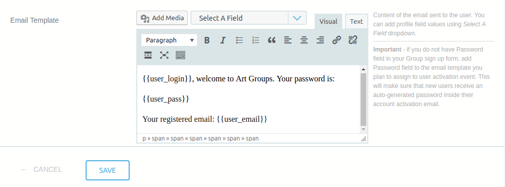 Email Templates - ProfileGrid