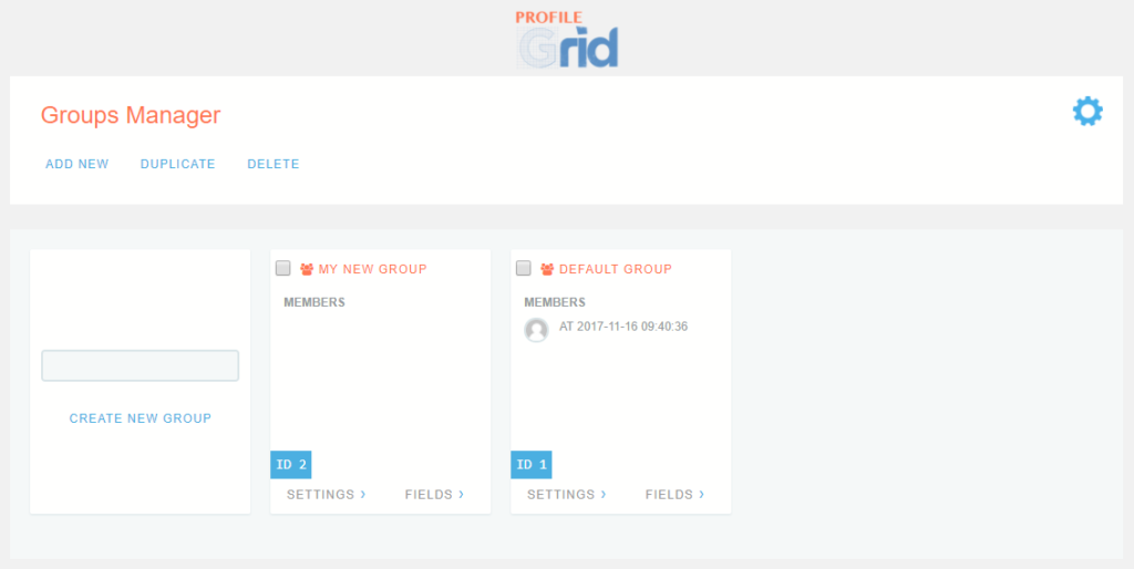 Groups Manager New Group - ProfileGrid