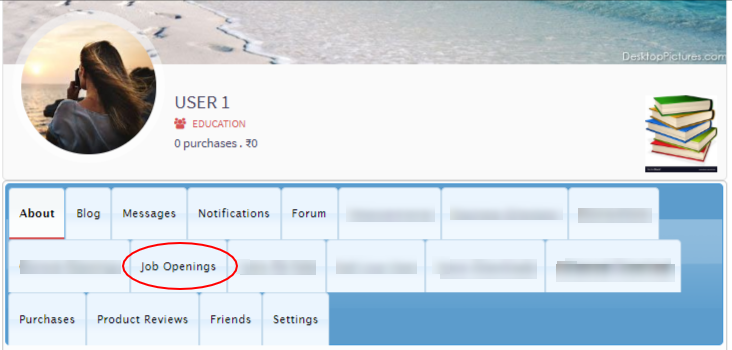 Frontend job opening tab - ProfileGrid