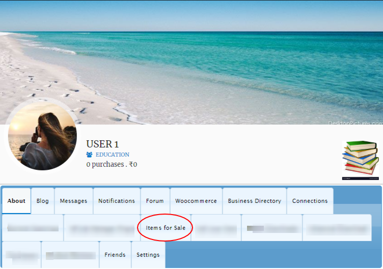 Frontend tab - ProfileGrid
