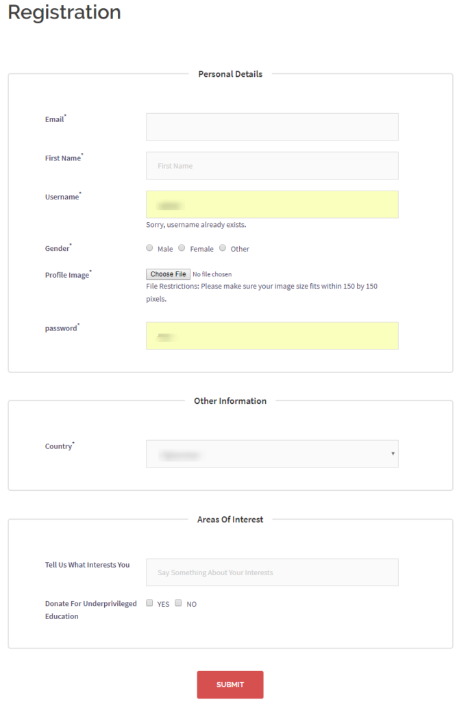 How to Display Single Page Registration Form in WordPress with ...