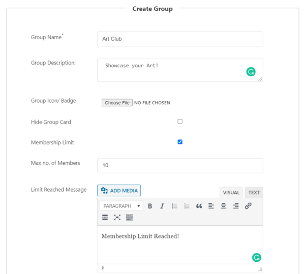 How to Allow Users to Create New WordPress Groups