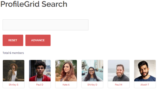 Advanced Frontend User Search in WordPress - ProfileGrid